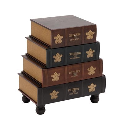 Book Look Storage Chest - Globe Imports