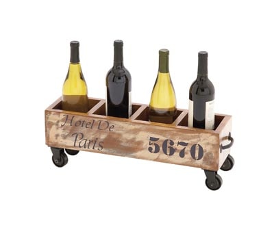 Wine Trolley on Wheels - Globe Imports