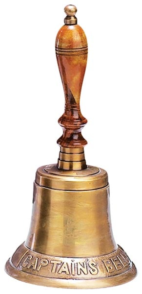 Antique Brass Hand Bell - Globe Imports