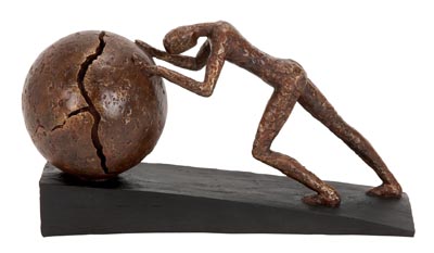 Sculpture Symbolizing Struggle - Globe Imports