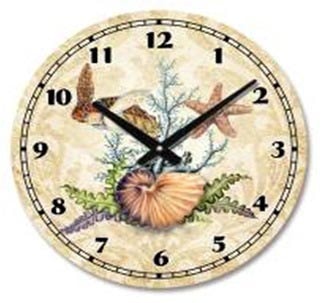Sea Turtle and Starfish Wall Clock - Globe Imports