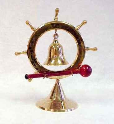 Ship's Wheel Gong - Globe Imports