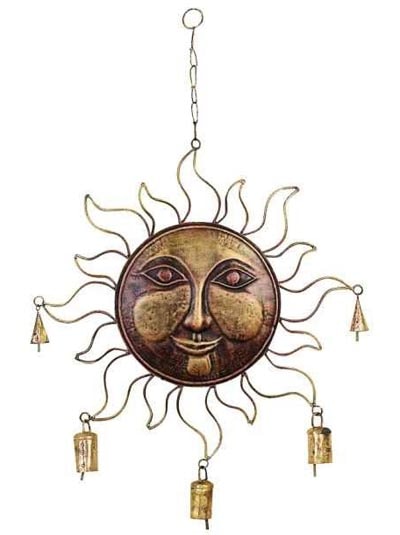Metal Sun Wind Chime - Globe Imports