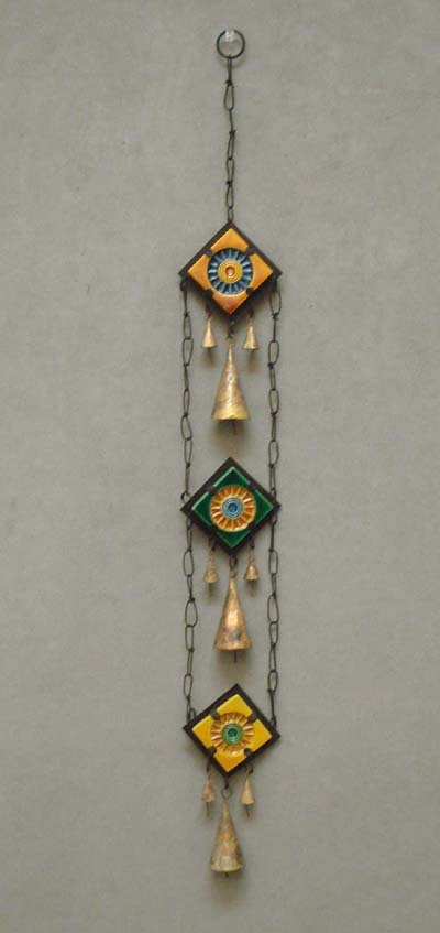 Metal Chime with Tiles - Globe Imports