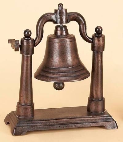 Metal Bell on Stand - Globe Imports