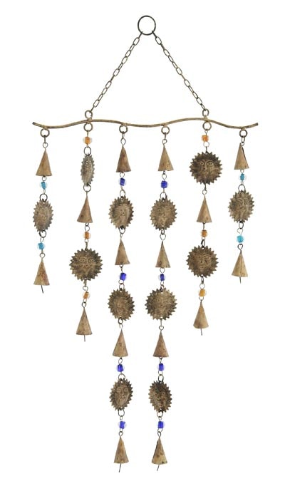 Metal Sun Chime with Beads - Globe Imports