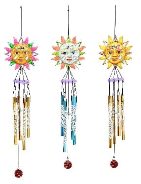 Assorted Sun Wind Chime - Globe Imports