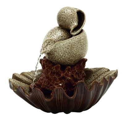 Ceramic Seashell Fountain - Globe Imports