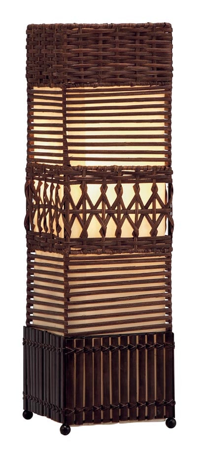Wicker Column Lamp - Globe Imports