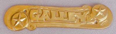 Brass "Galley" Sign - Globe Imports
