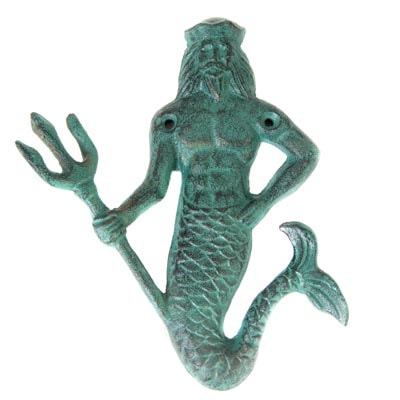 Neptune Tail Coat Hook - Globe Imports