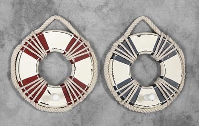Assorted Life Preserver Wall Hook - Globe Imports