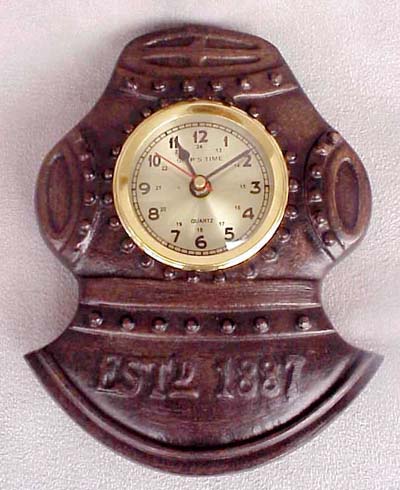 Aluminum Helmet Clock - Globe Imports