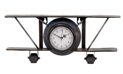 Bi-Plane Wall Clock - Globe Imports