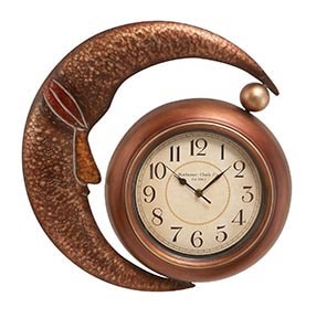 Crescent Moon Wall Clock - Globe Imports