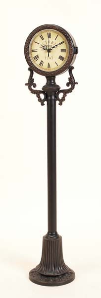 Metal Floor Clock - Globe Imports