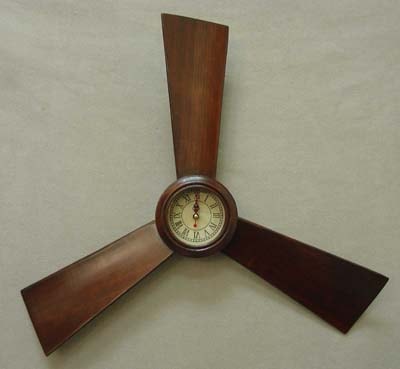Wooden Propeller Clock - Globe Imports