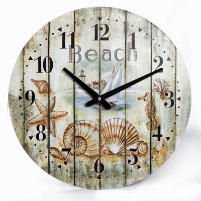 Weathered Beach Wall Clock - Globe Imports