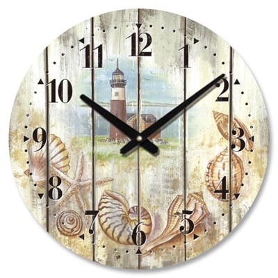 Weathered Lighthouse Wall Clock - Globe Imports