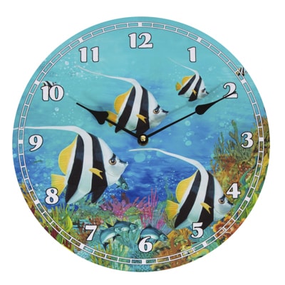 Angelfish Wall Clock - Globe Imports