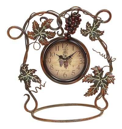 Grape Vine Table Clock - Globe Imports