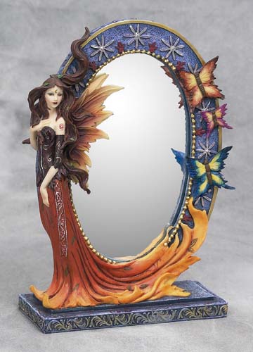 Polyresin Fairy Mirror - Globe Imports