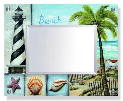 Beach Scene Wall Mirror - Globe Imports