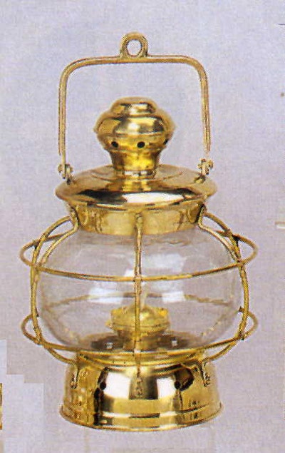 Brass and Glass Round Lantern - Globe Imports