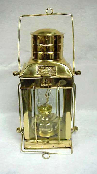 Brass and Glass Cargo Lantern - Globe Imports