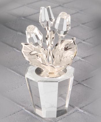 Crystal Flower Pot - Globe Imports