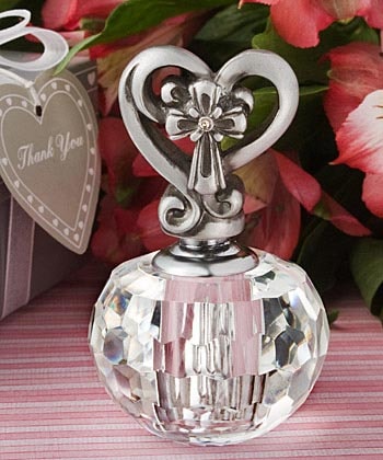 Cross and Heart Perfume Bottle - Globe Imports