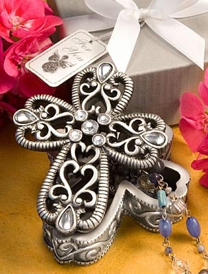 Cross Shaped Trinket Box - Globe Imports