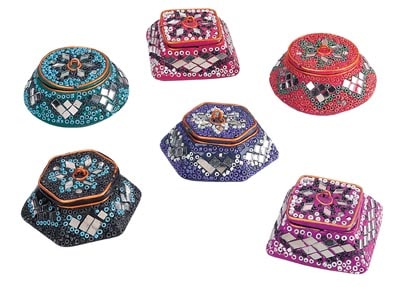 Assorted Jeweled Trinket Boxes - Globe Imports