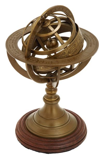 Armillary Sphere on Wood Base - Globe Imports