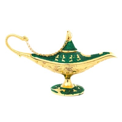 Green Colored Aladdin's Lamp - Globe Imports