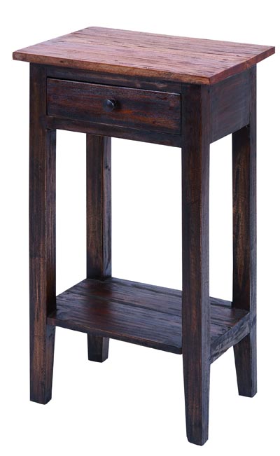 Rustic Mahogany Side Table - Globe Imports