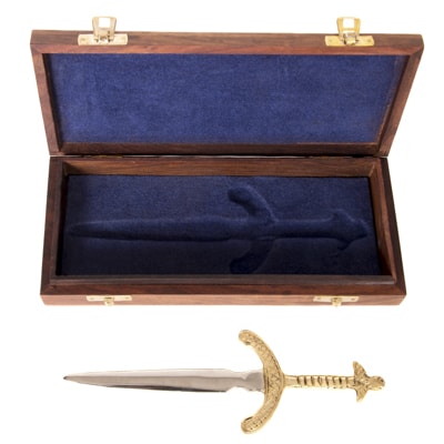 Excalibur Sword Letter Opener in Wooden Case - Globe Imports
