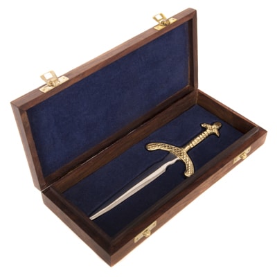 Excalibur Sword Letter Opener in Wooden Case - Globe Imports