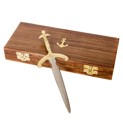 Excalibur Sword Letter Opener in Wooden Case - Globe Imports