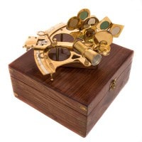 Sextant in Wood Box - Globe Imports