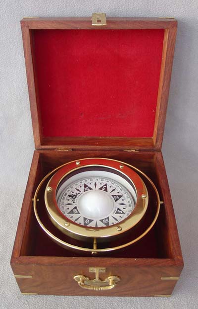 Gimbeled Boxed Compass - Globe Imports
