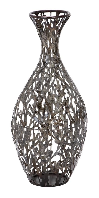 Metal Seaweed Vase - Globe Imports