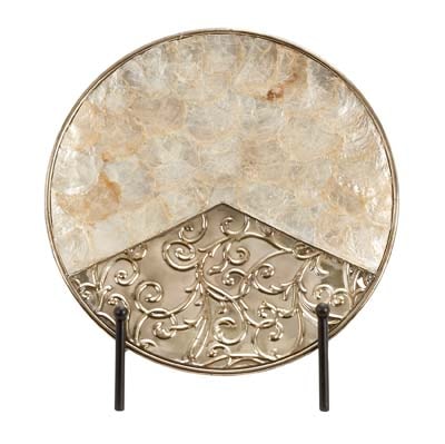 Decorative Metal Plate with Stand - Globe Imports