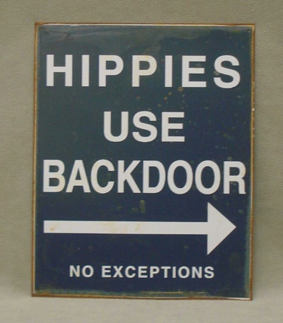 Metal Hippies Sign - Globe Imports