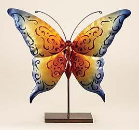 Metal Butterfly on Stand - Globe Imports