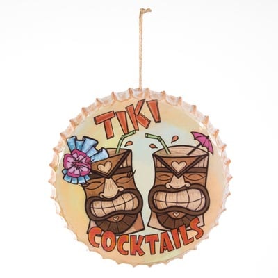 Tiki Cocktails Metal Bottle Cap - Globe Imports