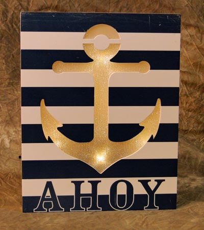 LED Ahoy Anchor Sign - Globe Imports