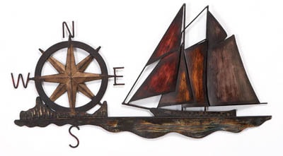 Metal Wall Art Nautical - Globe Imports