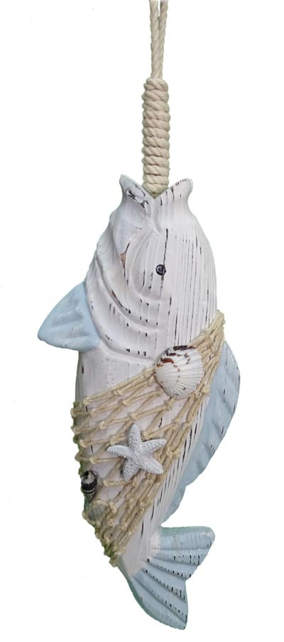 Wooden Fish With Rope - Globe Imports