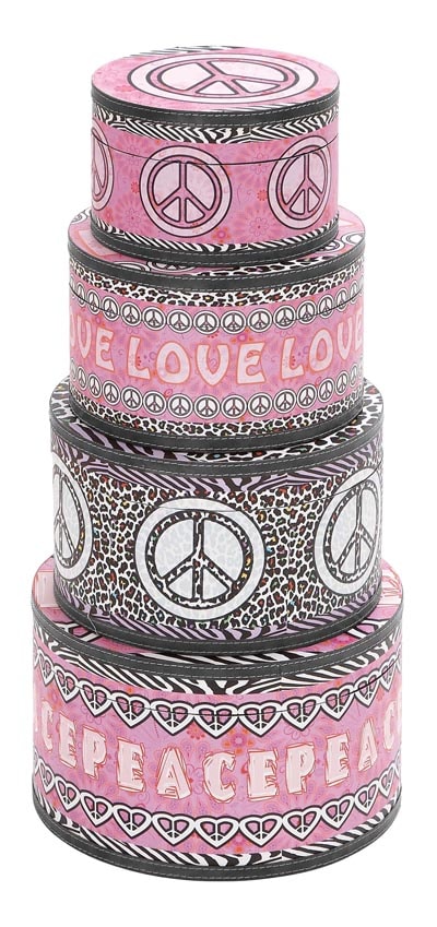 Set of 4 Hippy Storage Boxes - Globe Imports